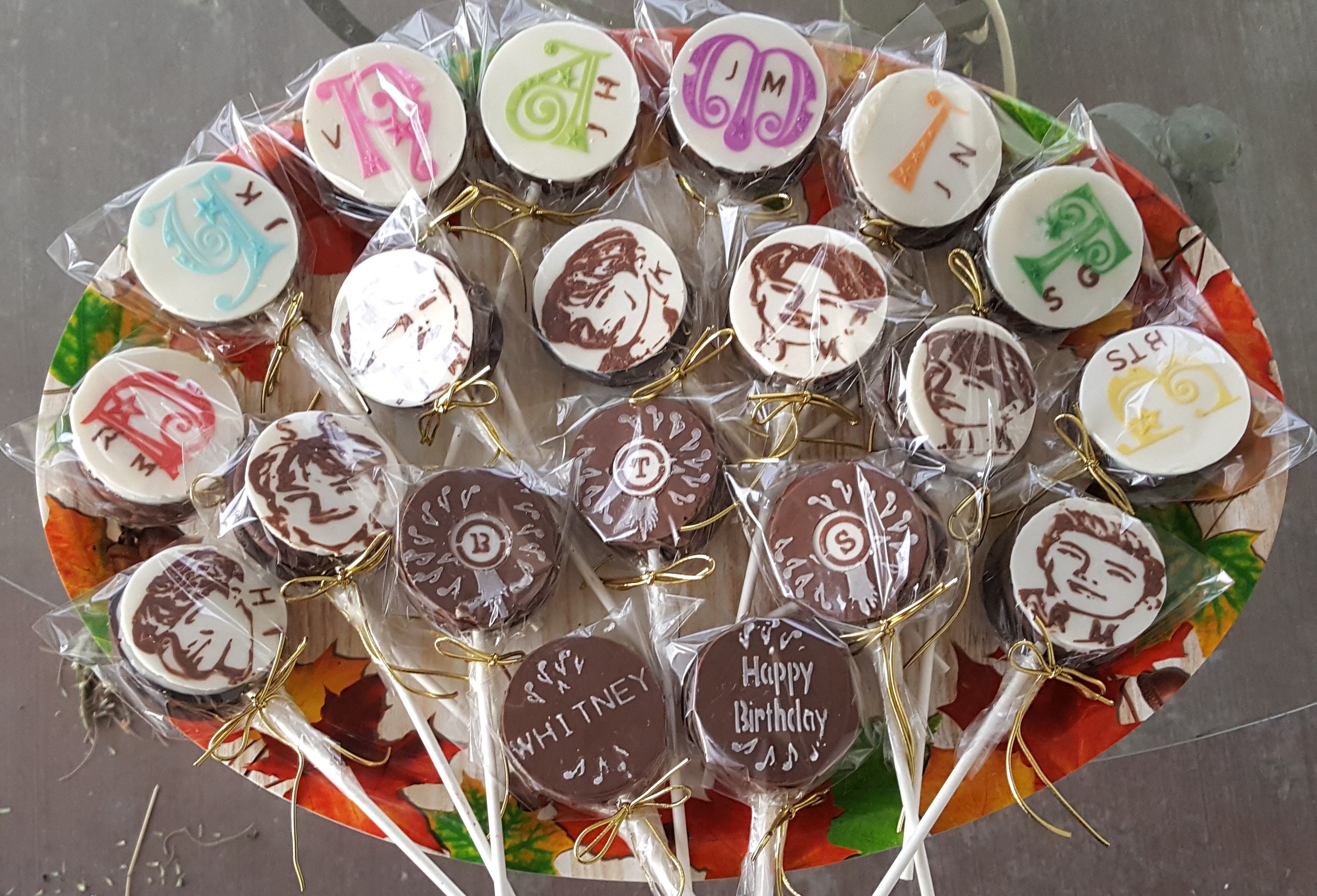 12 Personalized BTS Inspired Chocolate Marshmallow Pop Made | Etsy