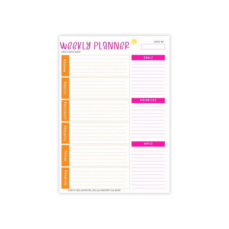 Weekly Planner Post-it®, Weekly Planner, Teacher Planner, SLP Planner ...
