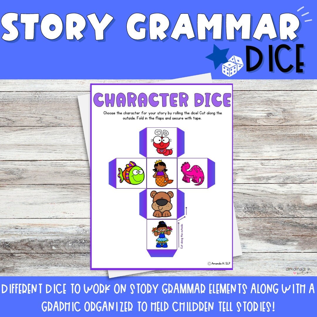 Story Grammar Dice, Story Grammar Activity, Story Grammar, Speech ...