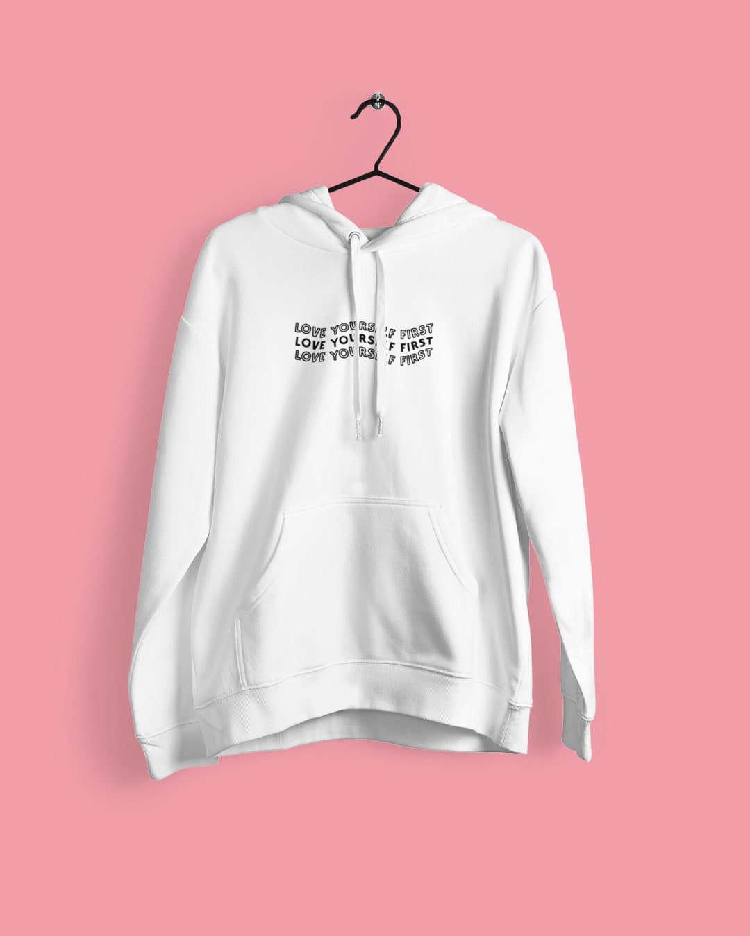 Sweatshirt, Love Yourself First, Sweater, Sweaters, Apparel, Positive ...