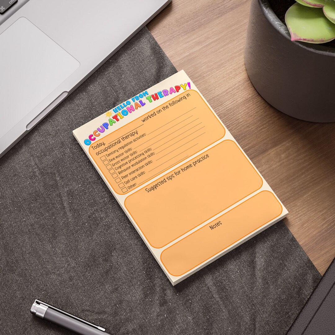 Occupational Therapy Home Practice Post-it Notes, OT Home Notes, Sticky ...