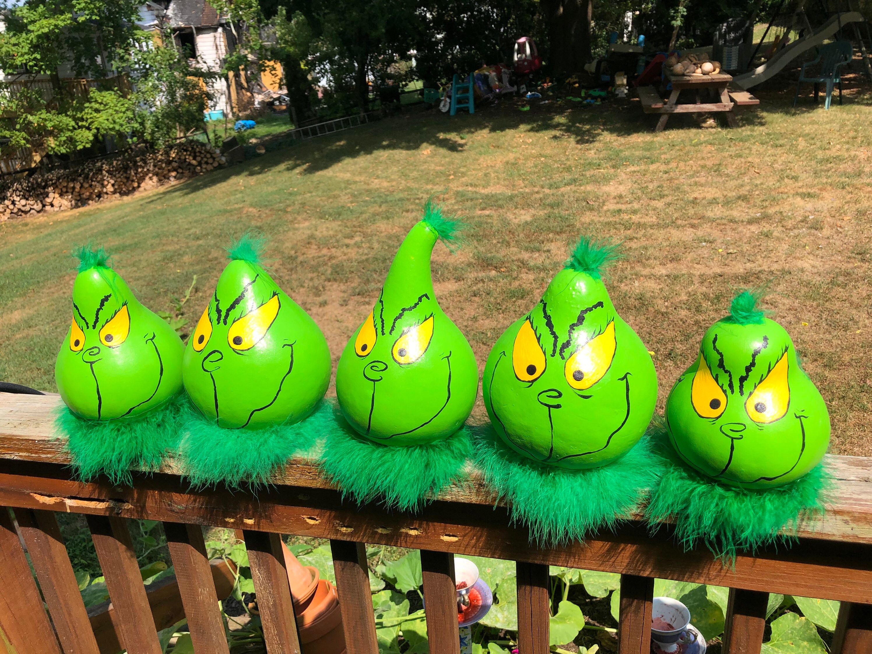 Grinch Gourd Heads - Etsy
