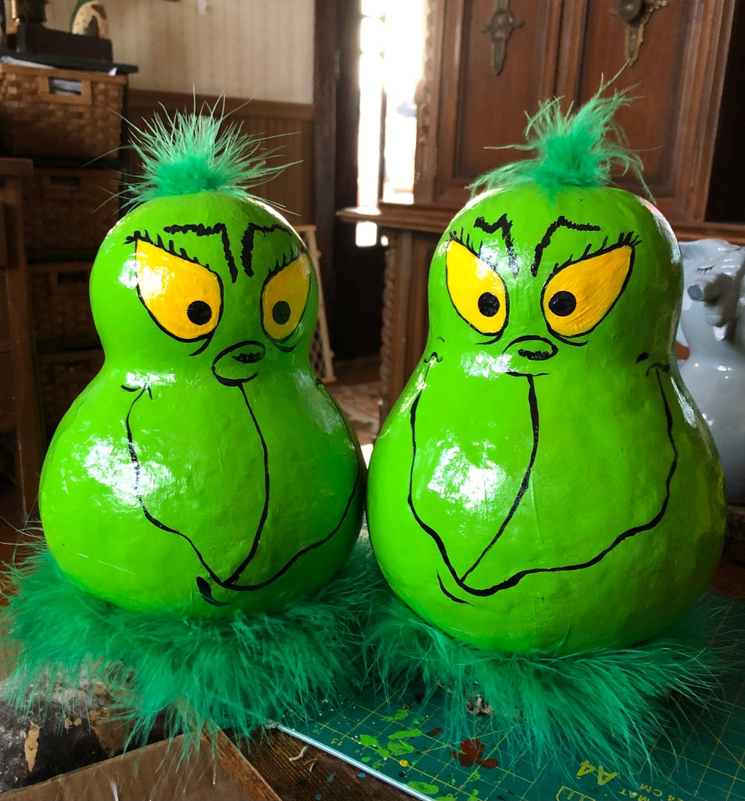 Grinch Gourd Heads - Etsy