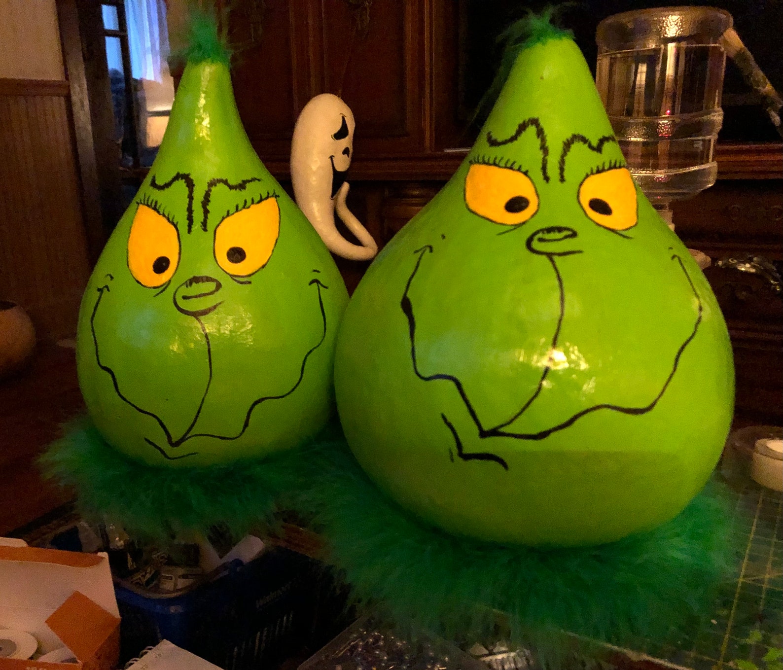 Grinch Gourd Heads - Etsy