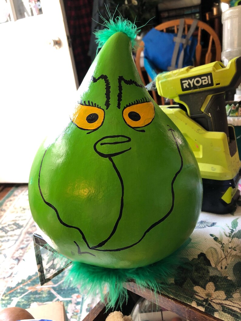Grinch Gourd Heads - Etsy