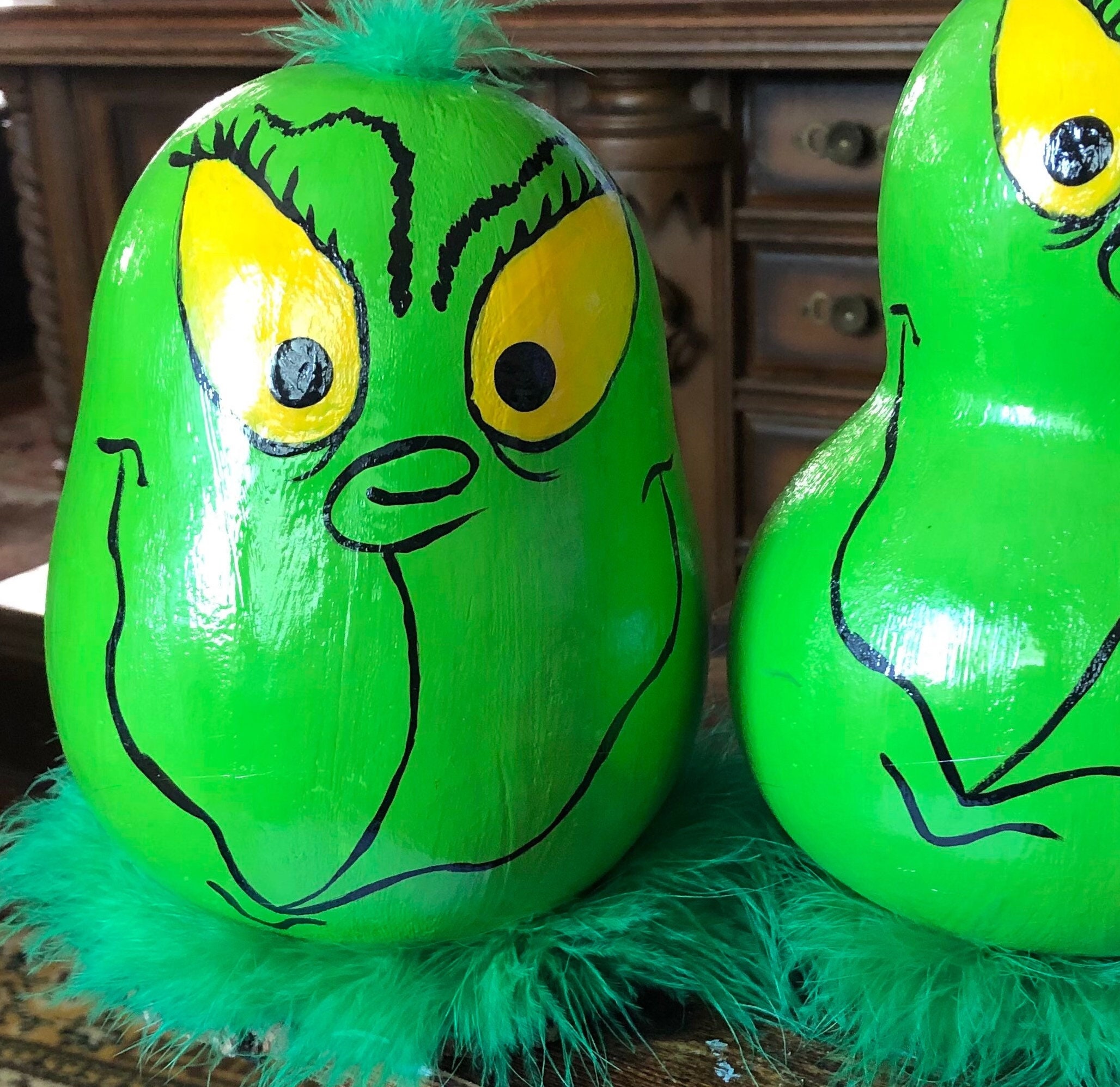 Grinch Gourd Heads - Etsy