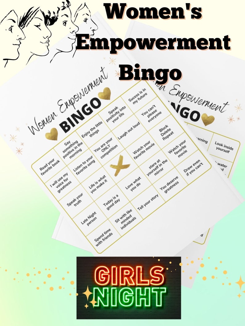 Women Empowerment| Bingo | Girls Night Printables| Women's Day Event ...
