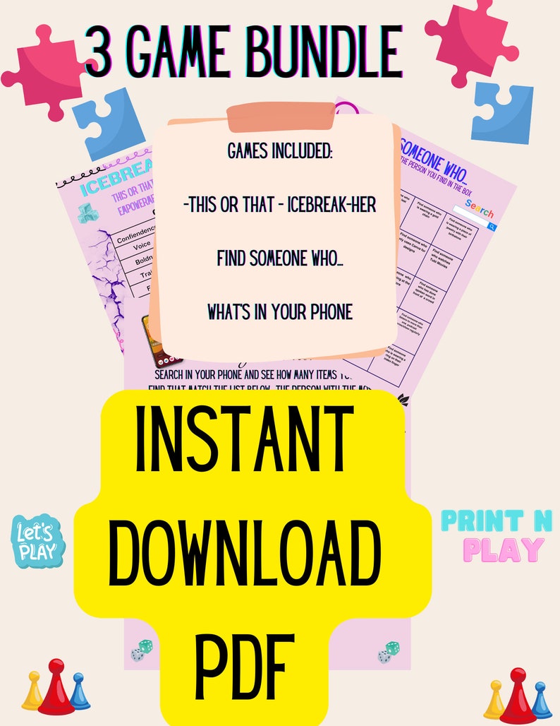 Women Empowerment Ice Breaker 3 Game Bundle - Etsy