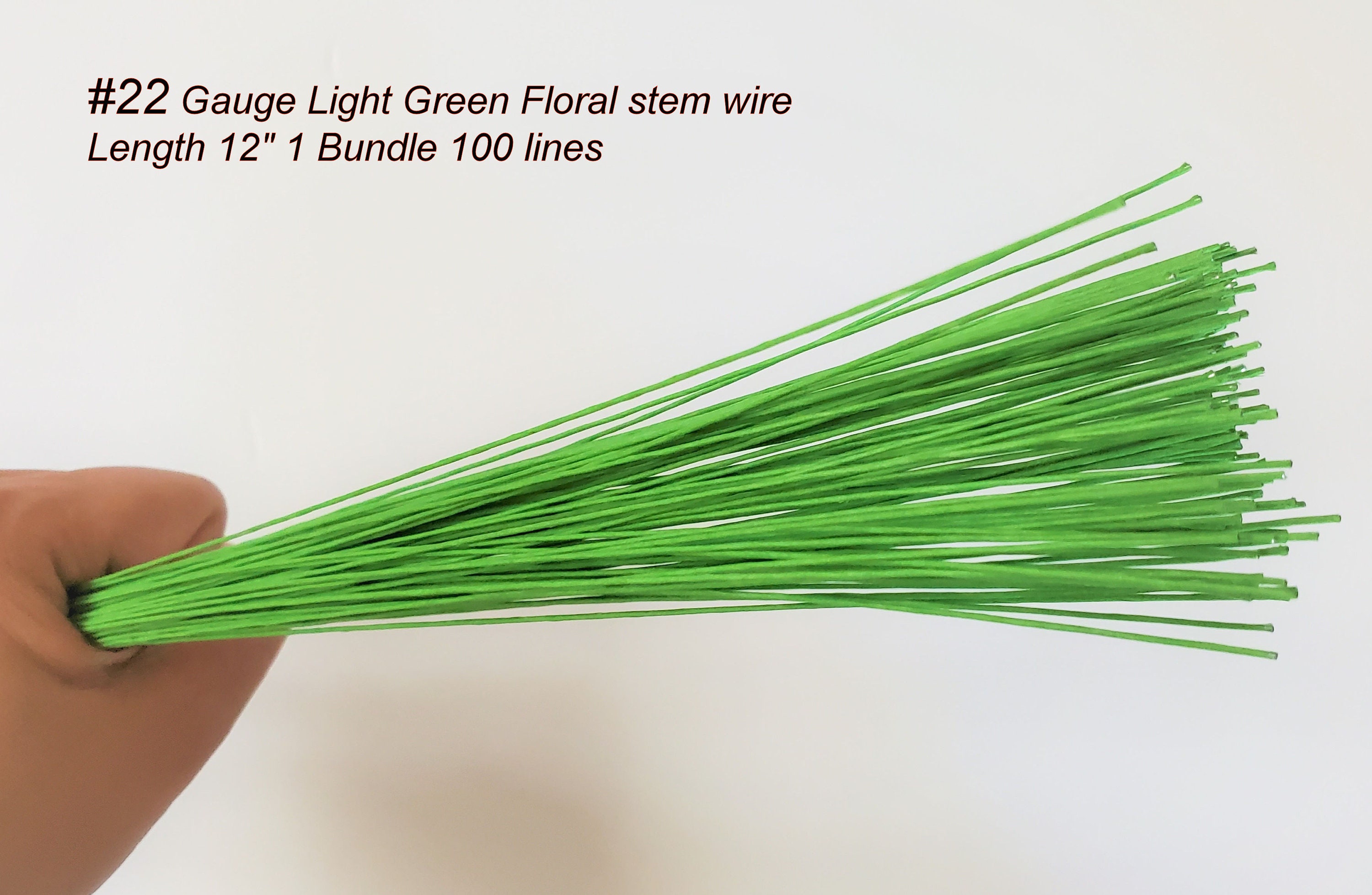 Gauge 22x12'' Green Floral Sstem Wire Paper Wrapped Artificial Flower ...