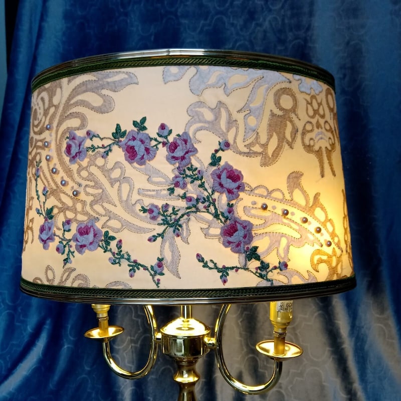 Embroidered Lampshade - Etsy