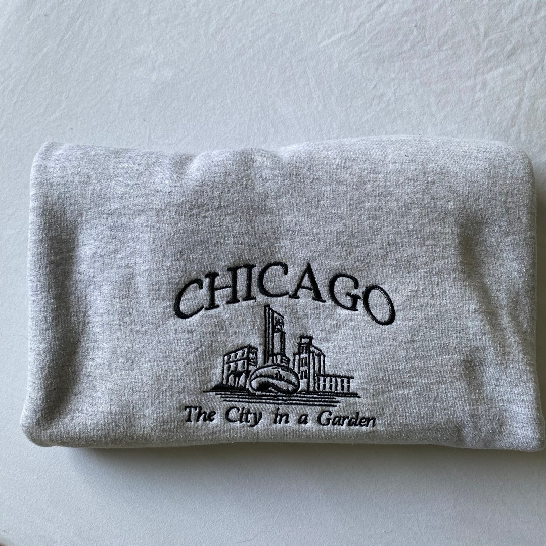 Chicago Embroidered Sweatshirt Embroidered Chicago Illinois Crewneck - Etsy