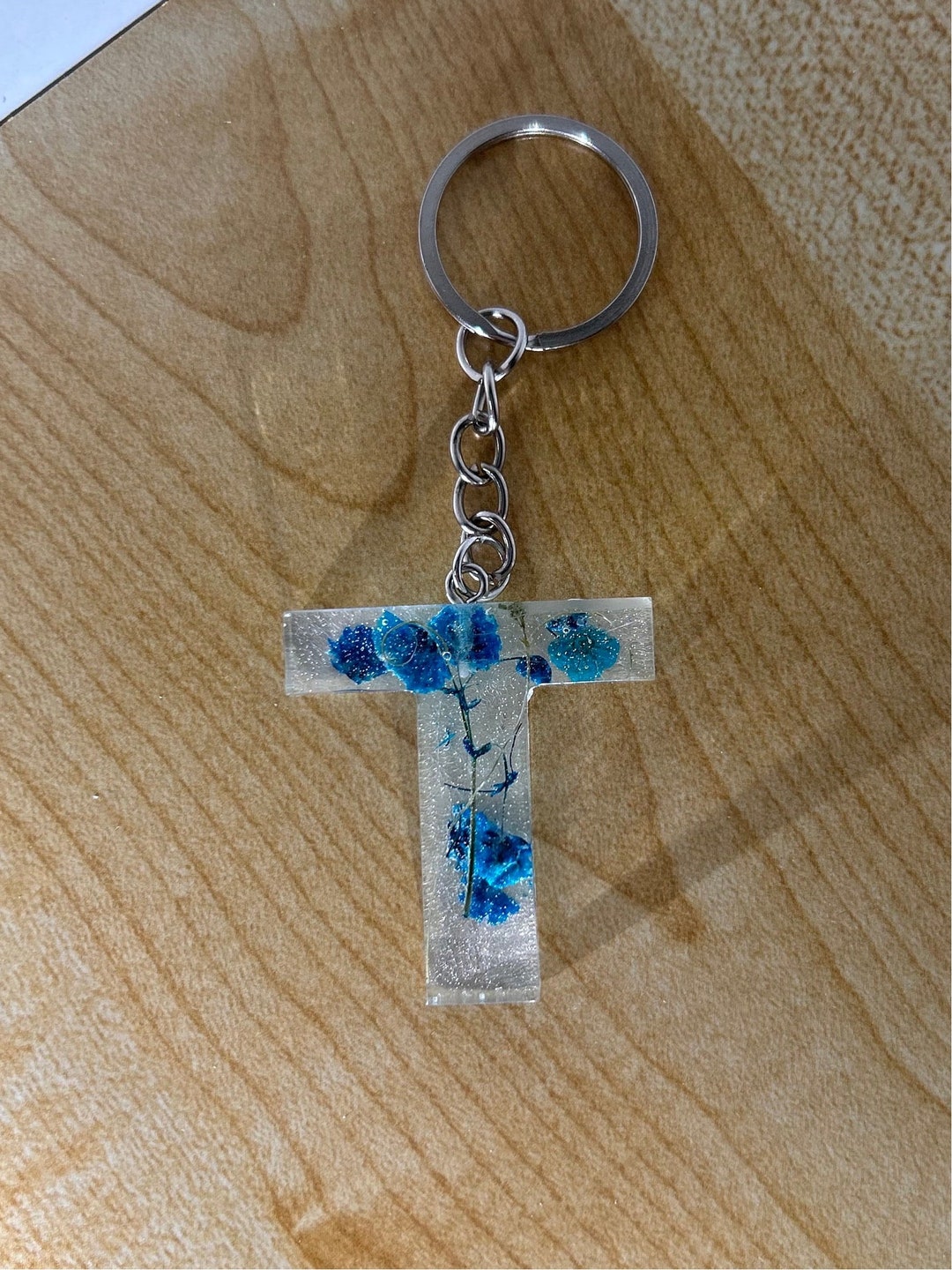 Letter T Keychain - Etsy