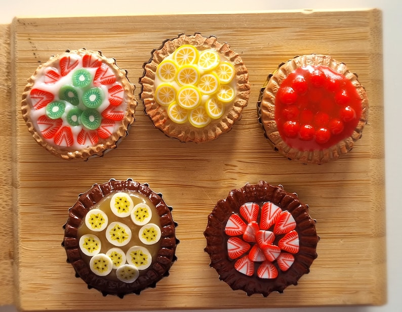 Lemon Cream Pie Tart / Miniature Doll House Food / 1:6 Scale for Blythe ...