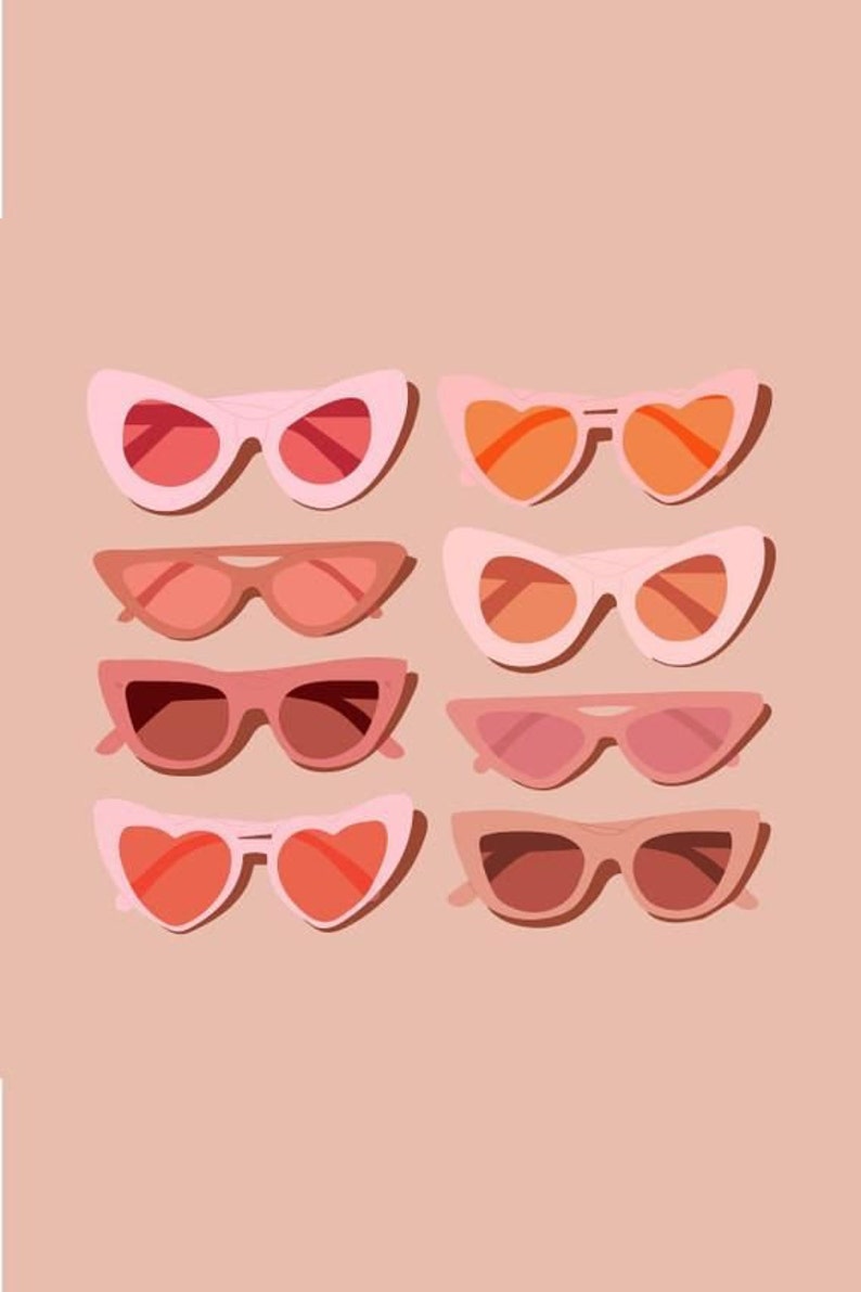 Peachy Pink Aesthetic Photo Wall Collage Kit | Etsy