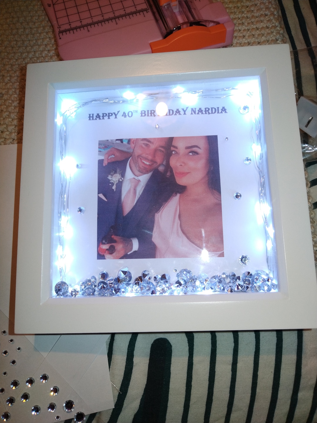 Birthday Picture Frame With Lights - Etsy UK