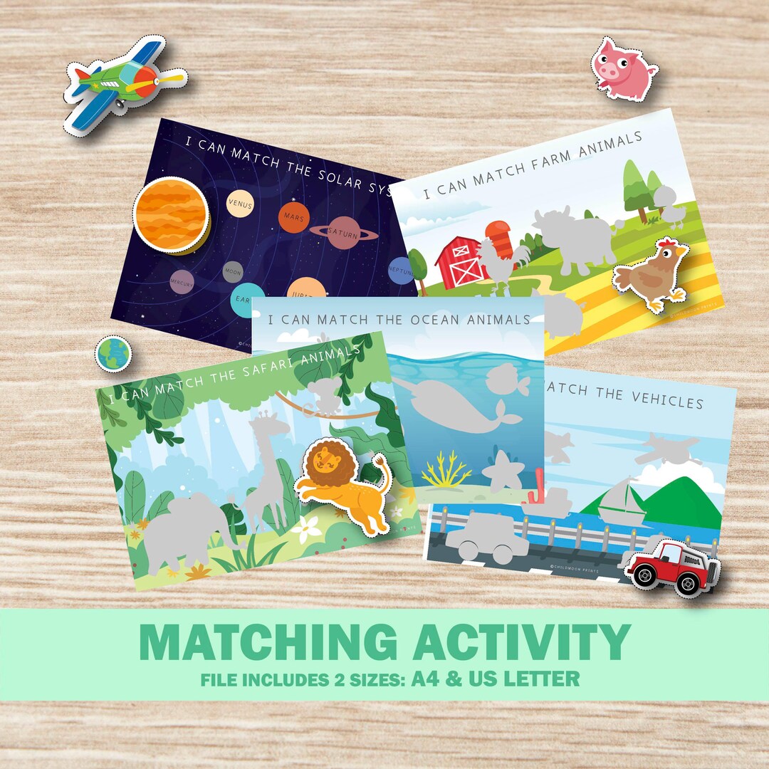 Matching Activity, Shadow Matching, Busy Book, Preschool Activity ...