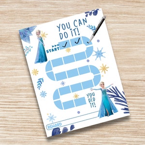 Frozen Reward Chart, Sticker Chart, Kids Potty Training, Behavior Chart ...