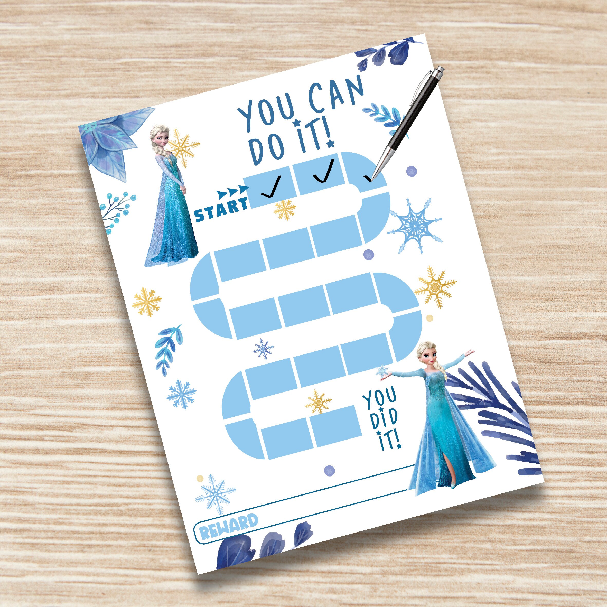 Frozen Reward Chart, Sticker Chart, Kids Potty Training, Behavior Chart ...