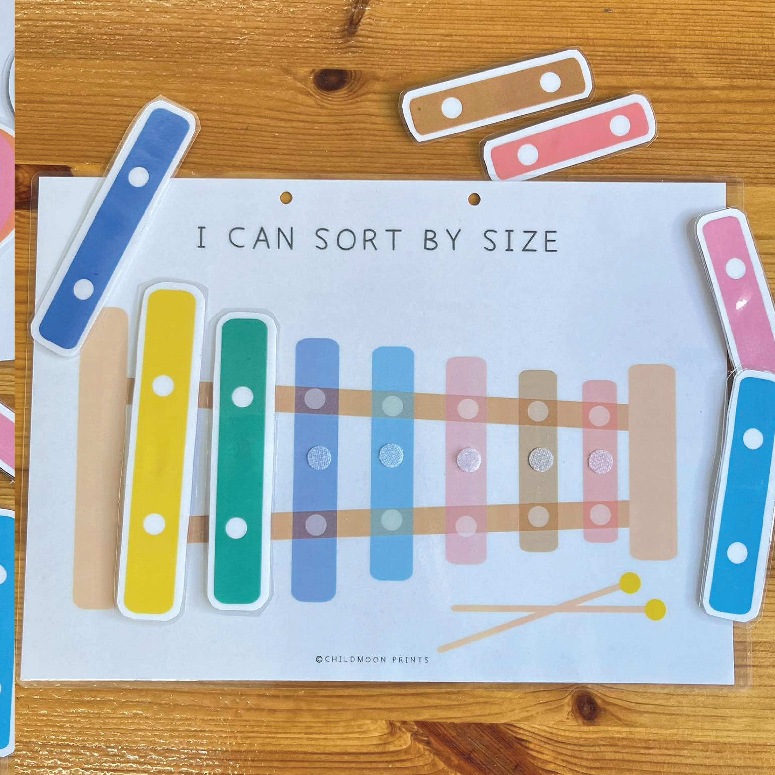 Sorting Activity Small to Big Worksheet, Toddler Activity, Homeschool ...