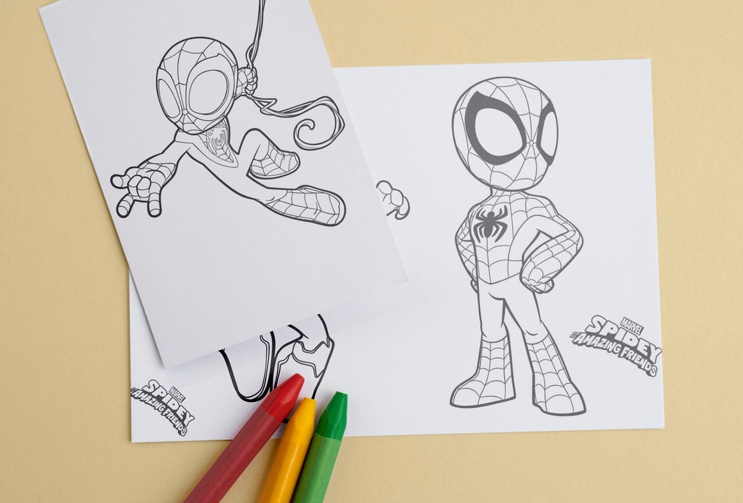 20 Spidey and His Amazing Friends Coloring Book for Kids, Toddlers ...