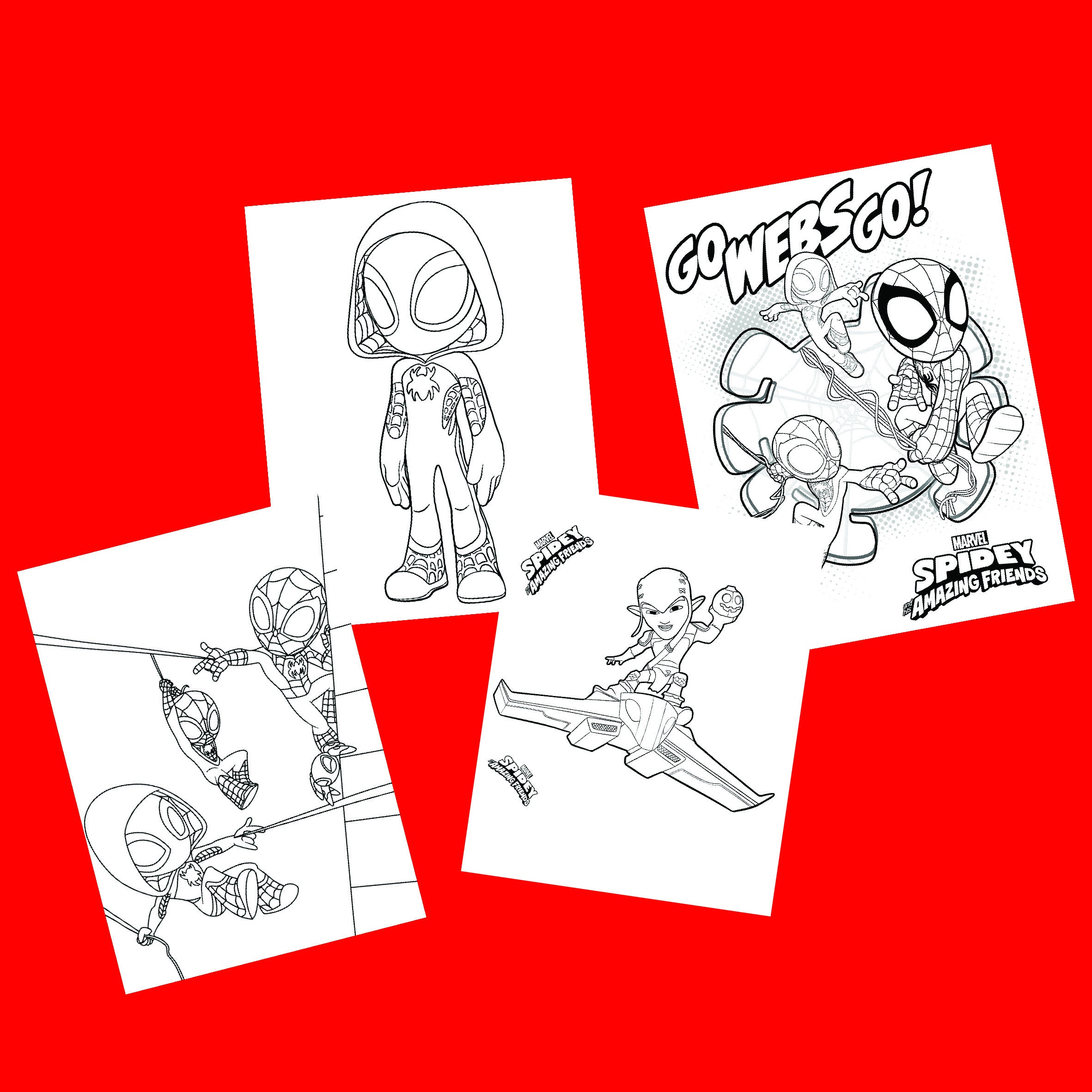 20 Spidey and His Amazing Friends Coloring Book for Kids, Toddlers ...