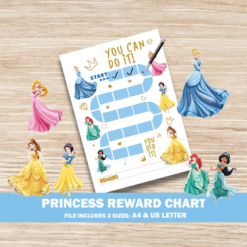 Sticker Chart Princess - Etsy