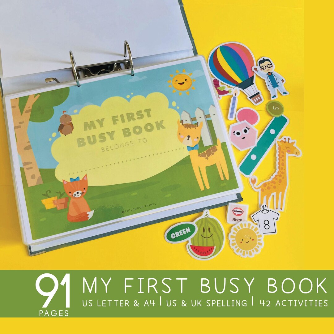 Busy Book Toddler Printable Learning Binder Preschool Activity Book ...