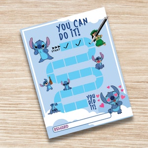 Stitch Reward Chart, Sticker Chart, Kids Potty Training, Behavior Chart ...