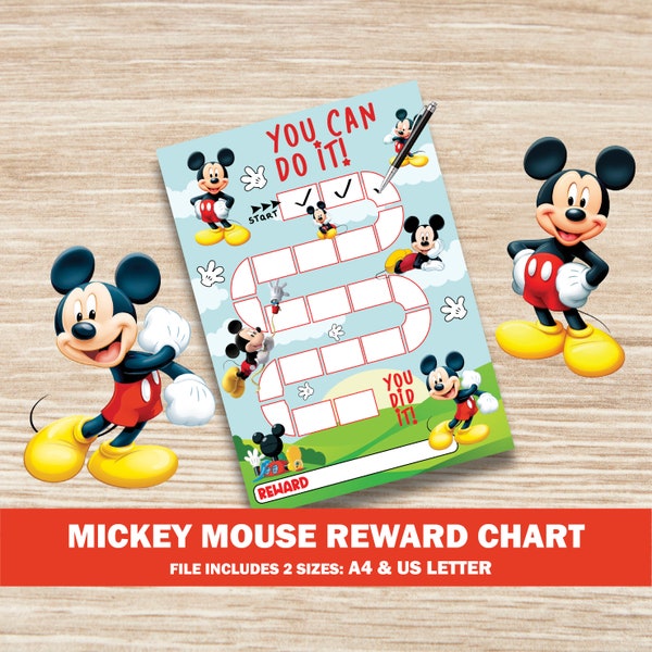 Mickey Mouse Potty Reward Chart - Etsy