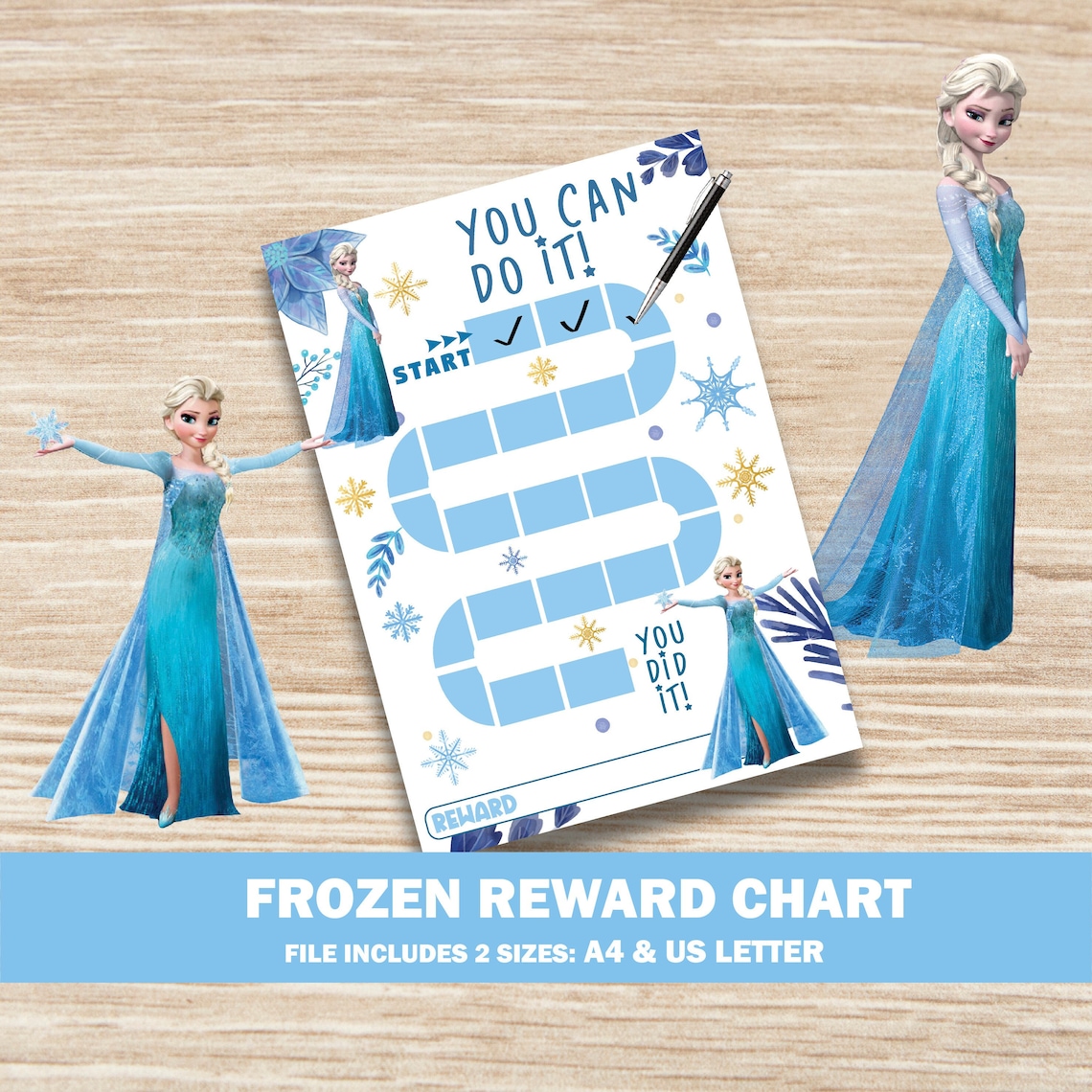 Frozen Reward Chart, Sticker Chart, Kids Potty Training, Behavior Chart ...