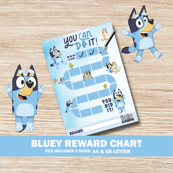 Bluey Potty Training Chart - Etsy