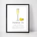 French 75 Cocktail Print Art Poster With Classic Cocktail - Etsy