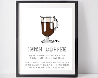 Coffee Recipe Poster - Etsy