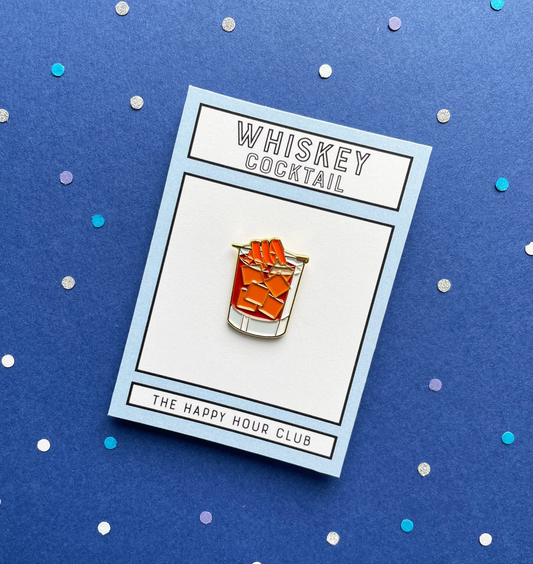 Whiskey Cocktail Enamel Pin - Drinks and Alcohol Themed Gift Ideas ...