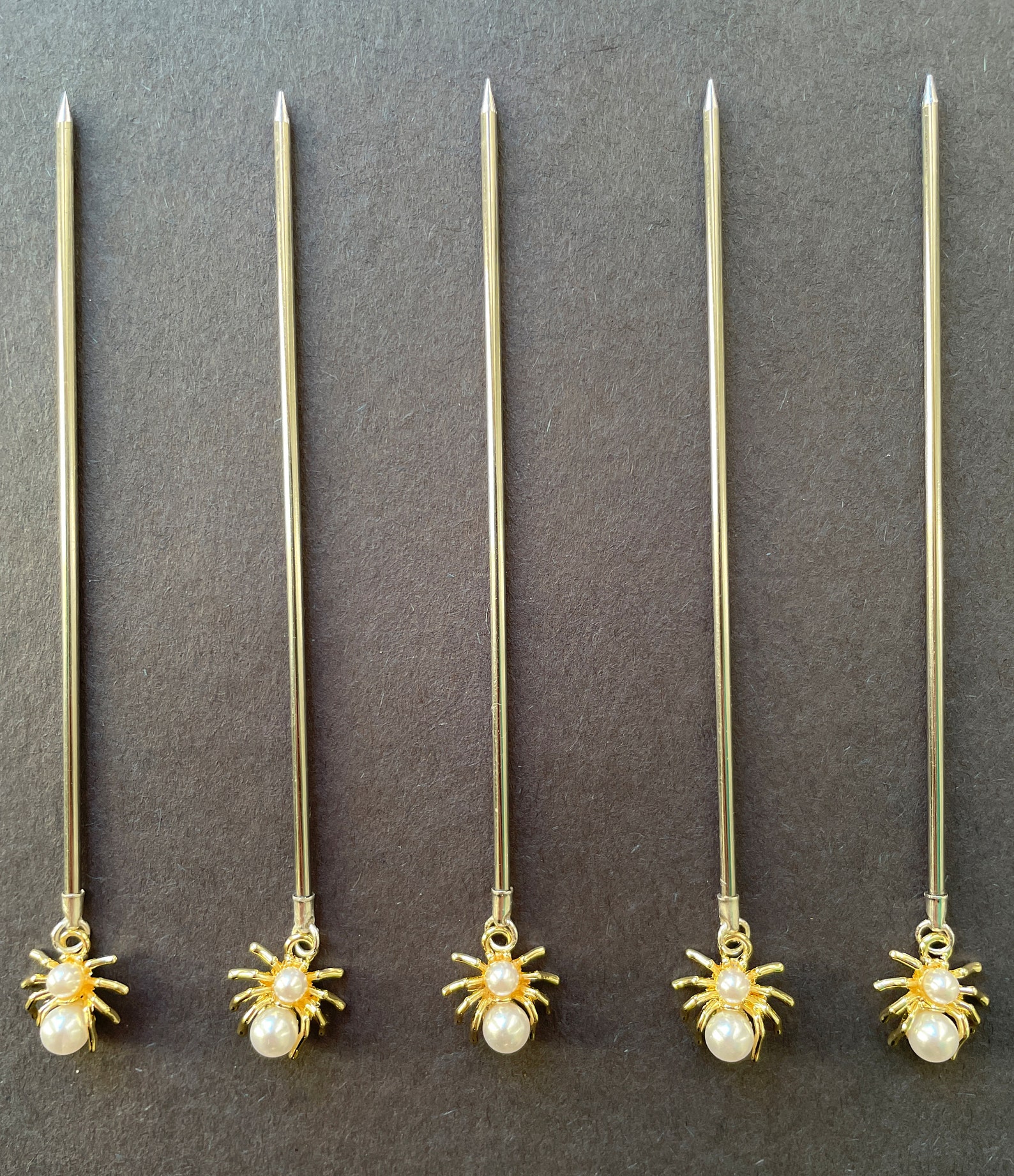 Spider Cocktail Picks 5 Appetizer Picks Olive Martini - Etsy