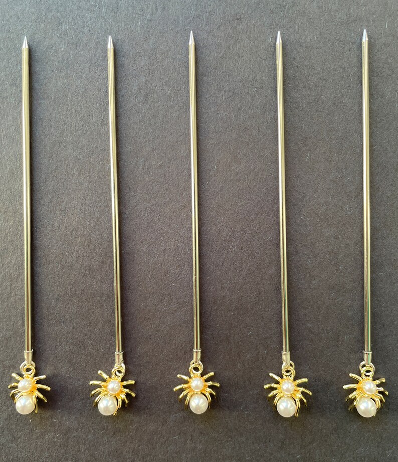Spider Cocktail Picks 5 Appetizer Picks Olive Martini - Etsy