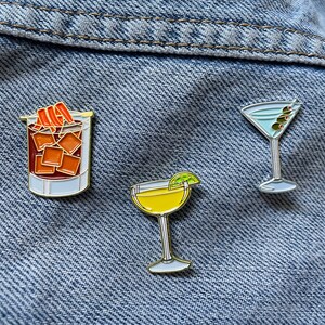 Whiskey Cocktail Enamel Pin - Drinks and Alcohol Themed Gift Ideas ...