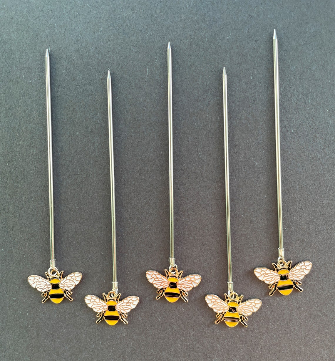 Bumble Bee Cocktail Picks - 5 Appetizer Picks - Olive Martini Picks for ...