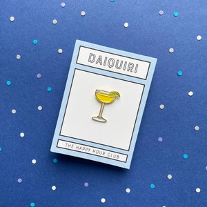 Cocktail Enamel Pins Set of 3 - Martini, Daiquiri, Whiskey. Drinks and ...