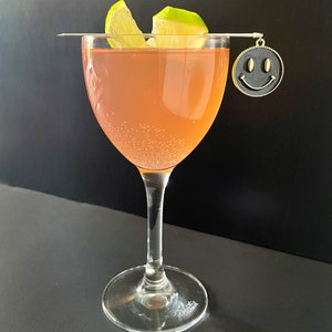 Smiley Happy Face Cocktail Picks 5 Appetizer Stick Retro Olive Martini ...