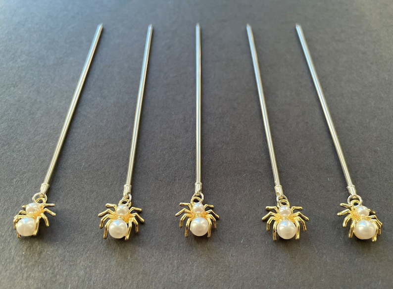 Spider Cocktail Picks - 5 Appetizer Picks - Olive Martini Picks for ...