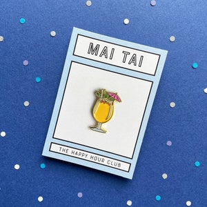 Cocktail Enamel Pins Set of 3 - Martini, Daiquiri, Whiskey. Drinks and ...