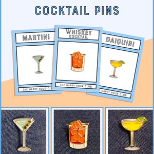 Whiskey Cocktail Enamel Pin - Drinks and Alcohol Themed Gift Ideas ...