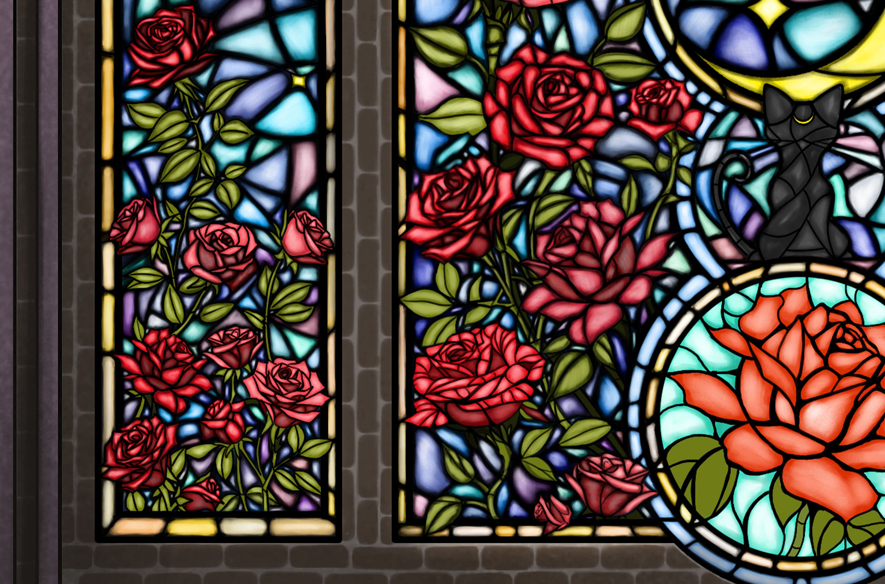 Moon Prism, sailor Moon Stain Glass Print - Etsy