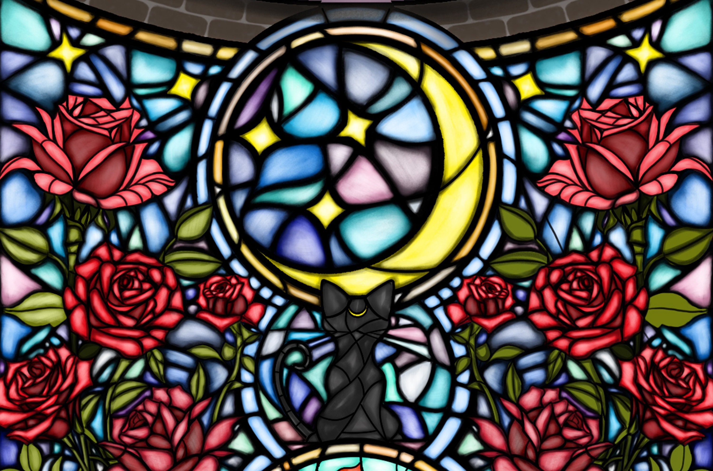 Moon Prism, sailor Moon Stain Glass Print - Etsy