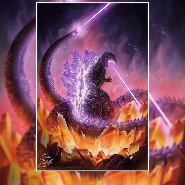 Godzilla Art - Etsy