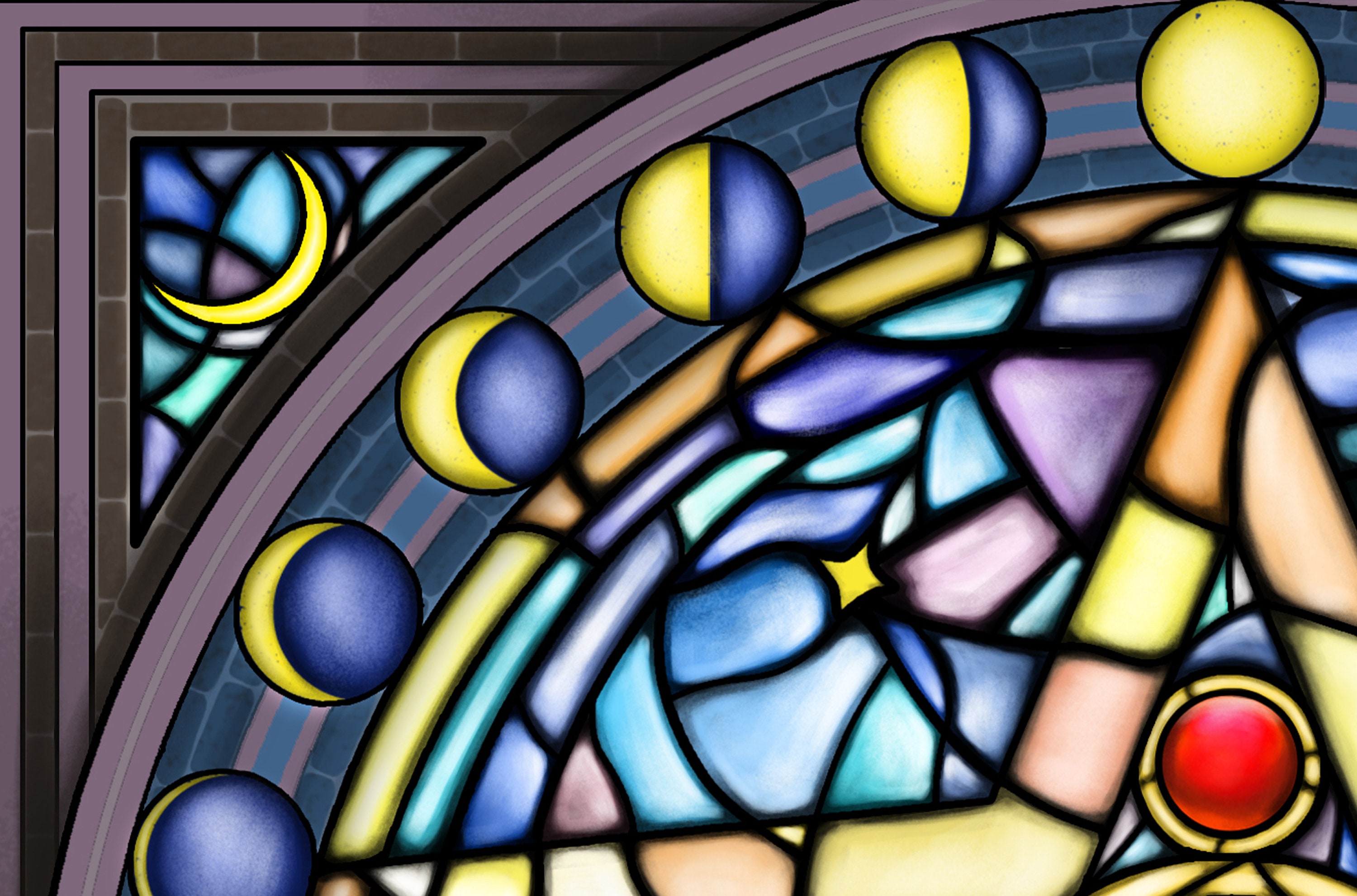 Moon Prism, sailor Moon Stain Glass Print - Etsy