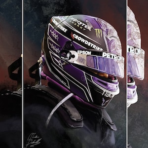 F1 Hamilton "helmet #44" - Art Print - Etsy