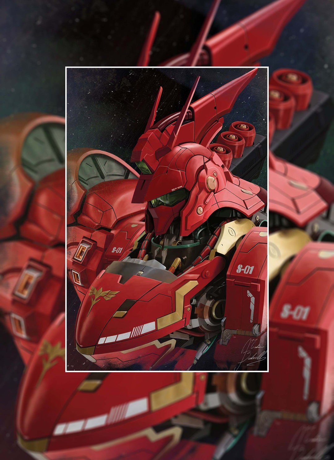 Sazabi - Art Print - Etsy