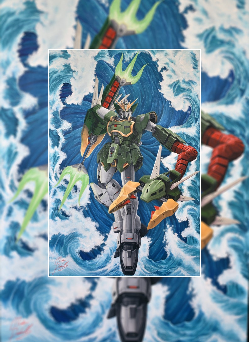 Gundam Altron (gundam Wing Endless Waltz Ver.) Oil Painting Print - Etsy